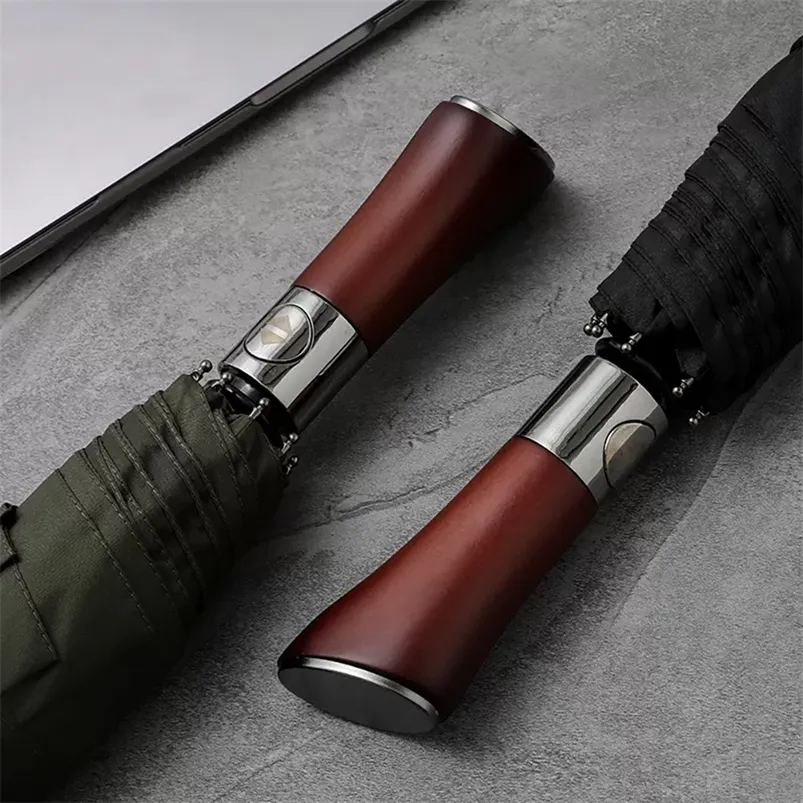 Big Umbrellas Windproof: Automatic Open 10 Rib Heavy Duty Fold Umbrella ...