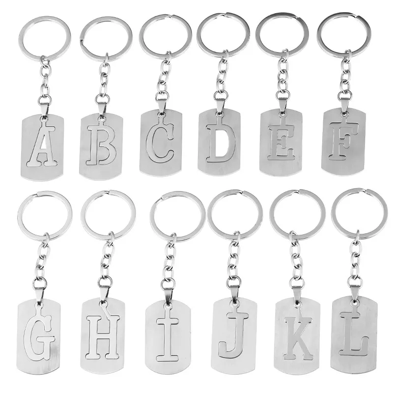 Stainless Steel Letter custom keychains Pendant for Bag Decoration and ...