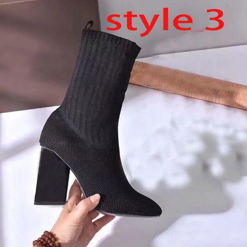 Heeled Heel Boots Elastic Boot Women Shoes High Heels Autumn Winter ...