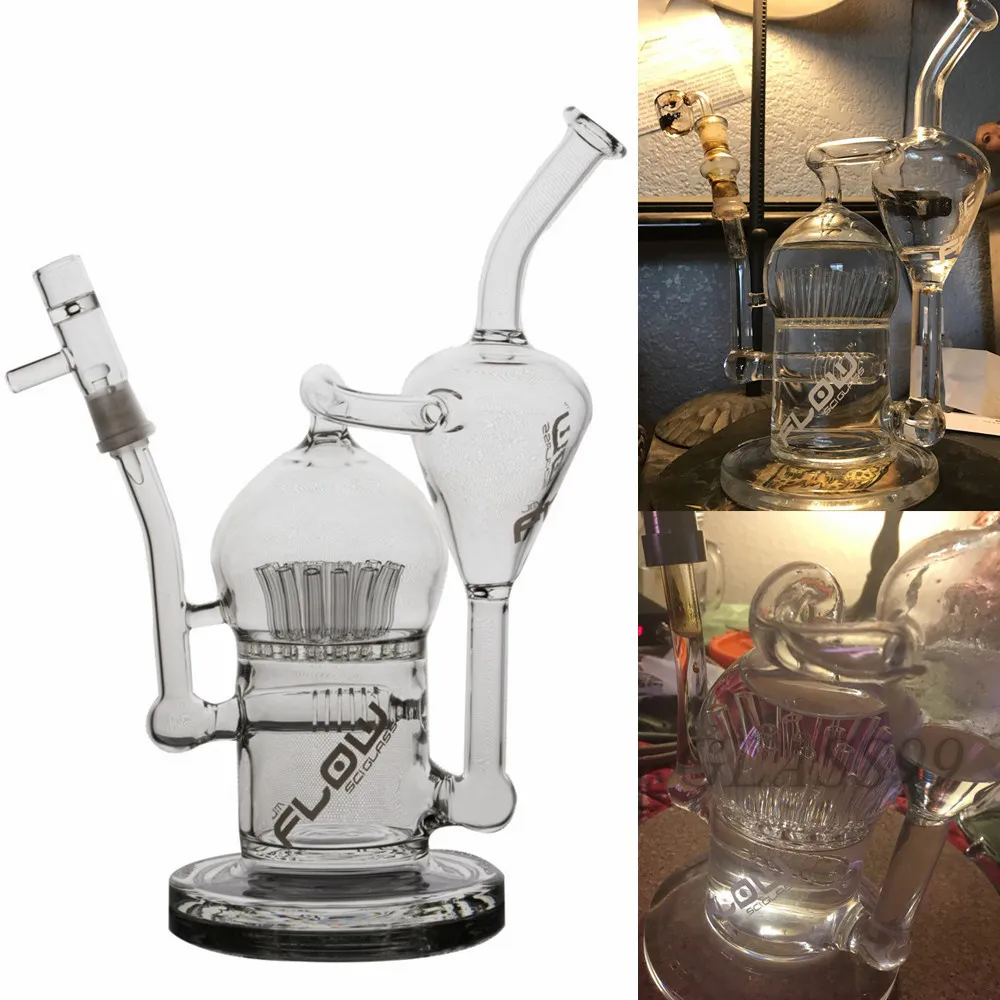 JM Air Flow Sci Glass Bongs Hookahs Bubbler Water Pipe With Sprinkler ...