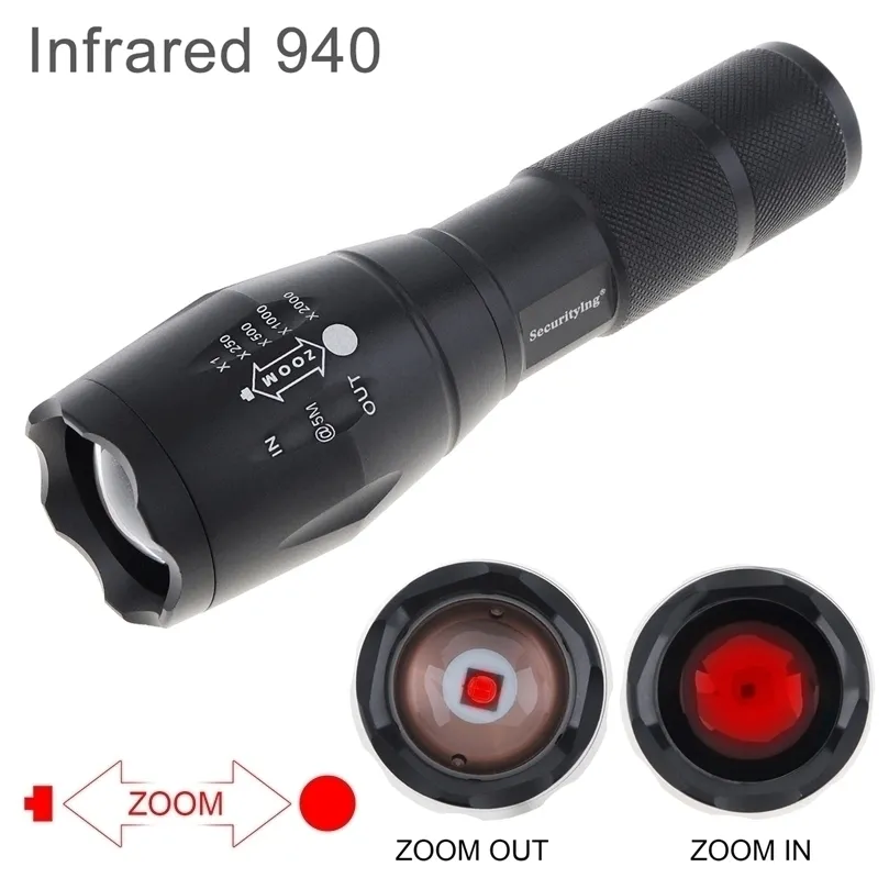 LED Tactical IR Mini Maglite Flashlight With 1000 Lumens, Zoomable ...
