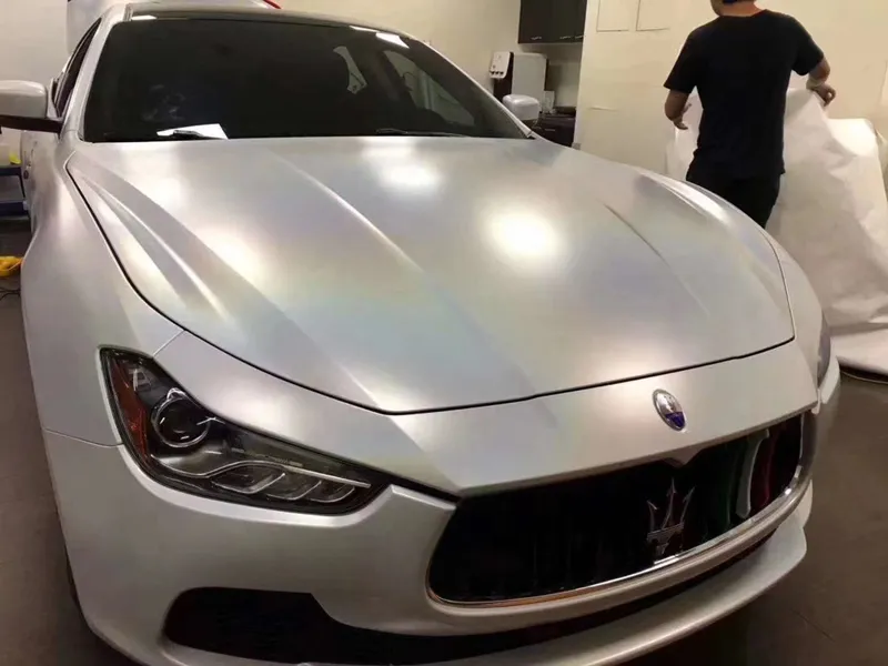 Ghost Pearl White Vinyl Wrap Film Roll Car Sparkle Laser Psychedelic ...