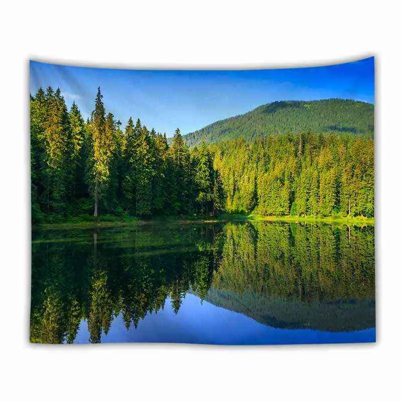 Nature Landscape Green Forest Carpet Wall Hanging Home Art Decor Amazon ...