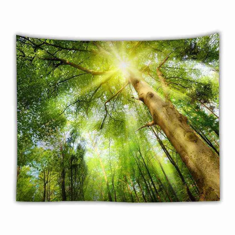 Nature Landscape Green Forest Carpet Wall Hanging Home Art Decor Amazon ...