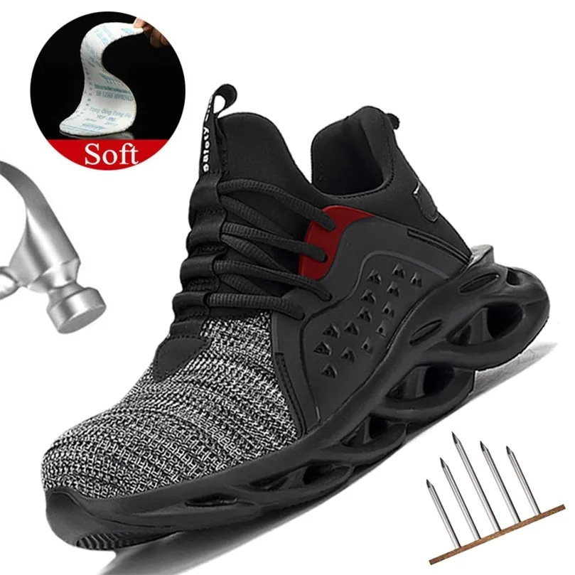 Work Safety Boots for Men, Anti-Smashing Construction Shoes, Steel Toe ...