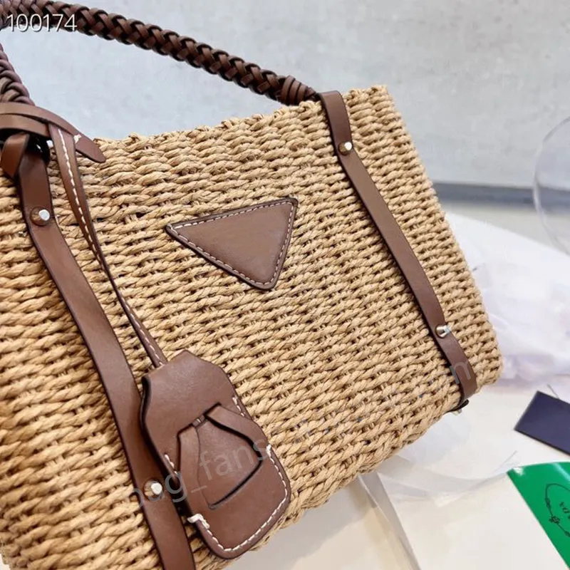 Large Straw Summer Handbags Woven Rattan Beach Tote Bag For Women ...