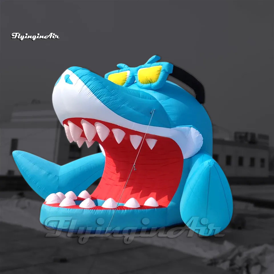 Wholesale Blue Inflatable Shark Concert Mascot Tent With Best ...