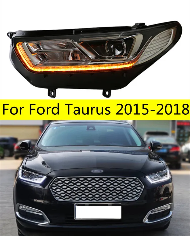 Auto LED Headlights for Ford Taurus 2015-2018, Headlight Turn Signal ...