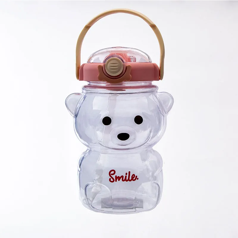 Kawaii Bear Personalised Metal Water Bottles Cute Kids School Outdoor ...
