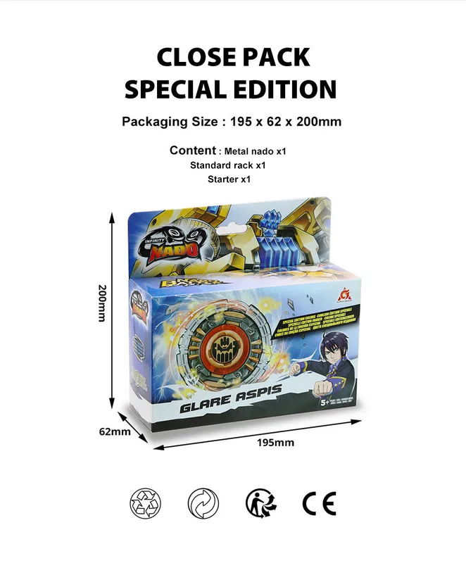 Infinity Nado 3 Close Pack Left Spinning Beyblades Series Special ...