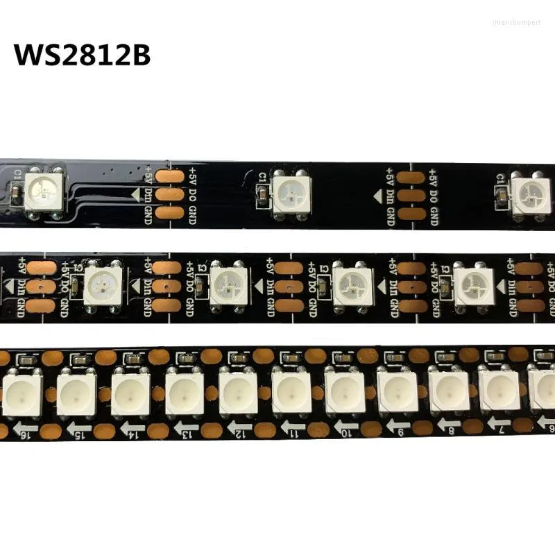 Şeritler WS2812B WS2812 LED Şeridi Ayrı Ayrı Adreslenebilir Akıllı RGB ...