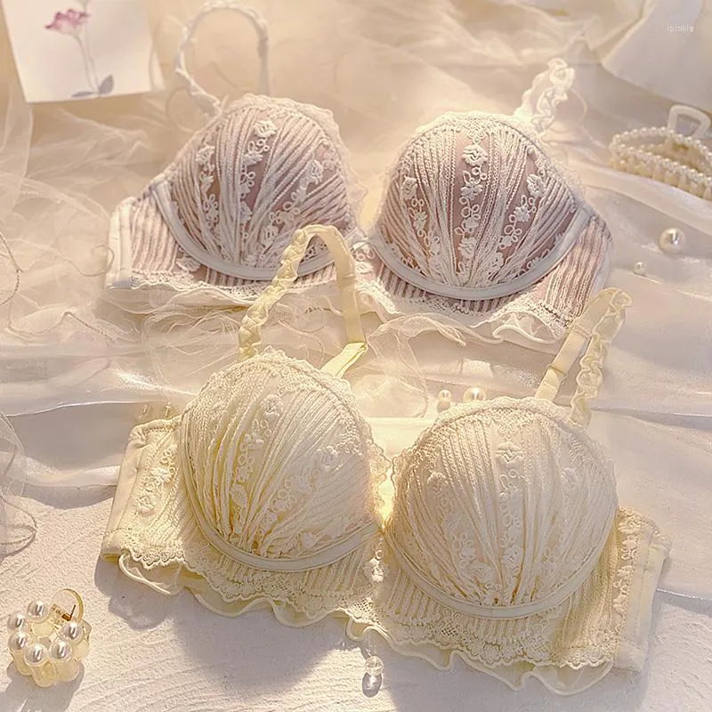 Bras Sets Young Girls Lingerie Set Sexy Lace Wireless Push Up Bra