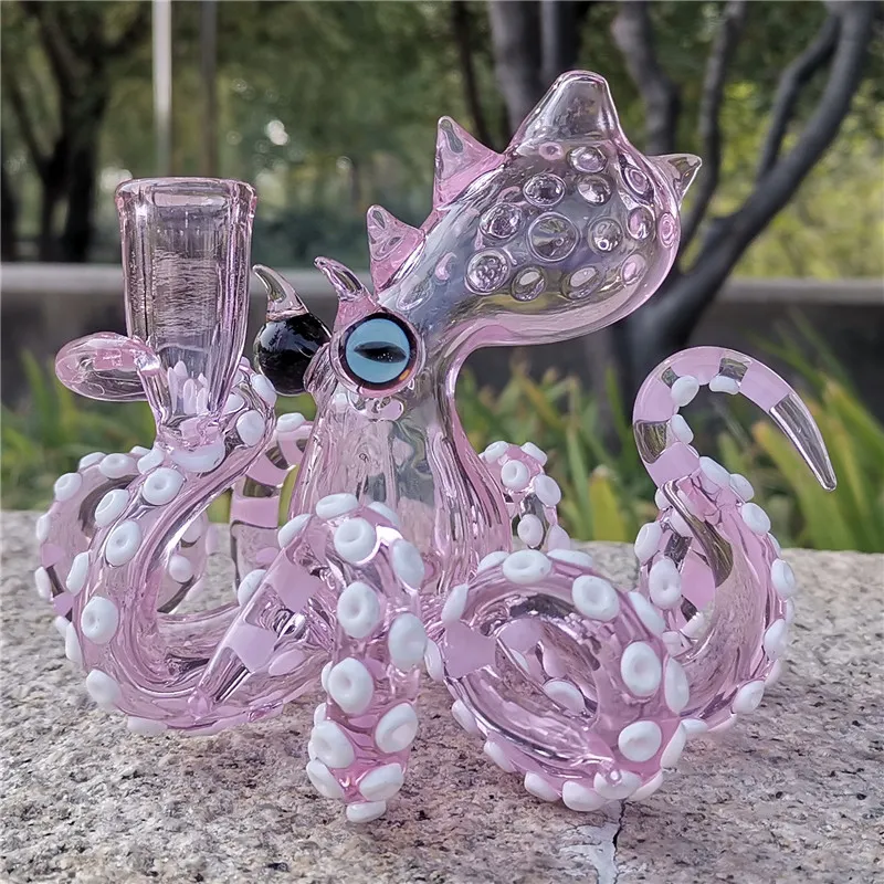 Wholesale Pink Octopus Shape Beaker Bong Water Pipe With CCG Thick Perc ...