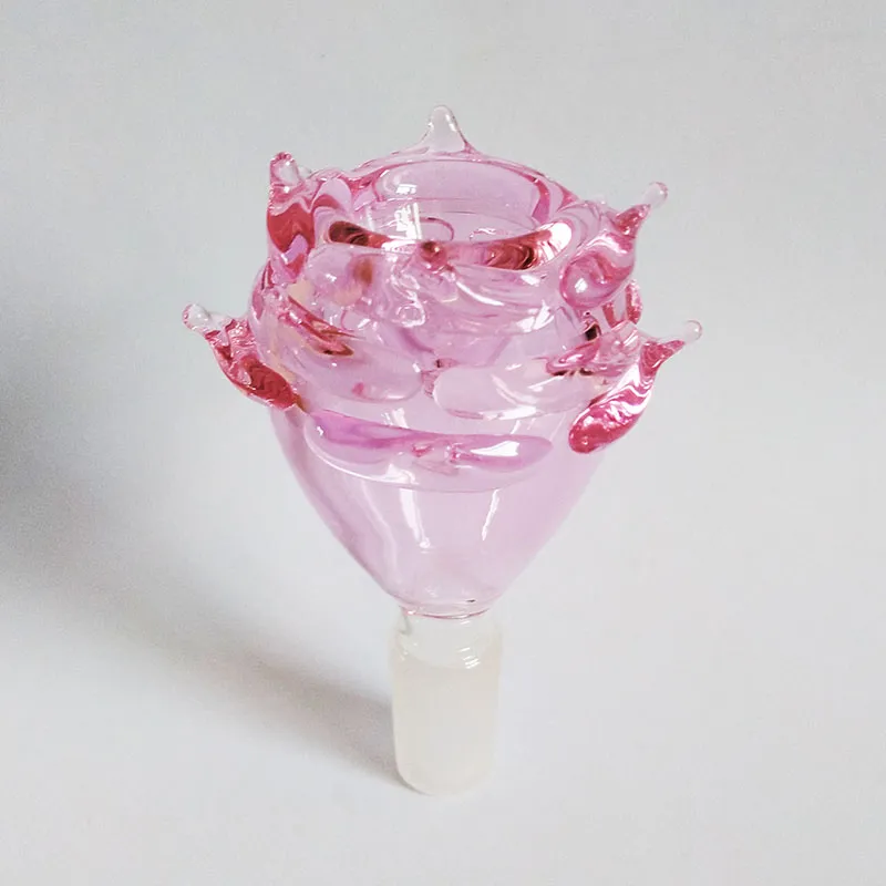 Glasspire Rose Water Pipe: 8CM Height, Dry Herb Dab Rig With Bowl And ...
