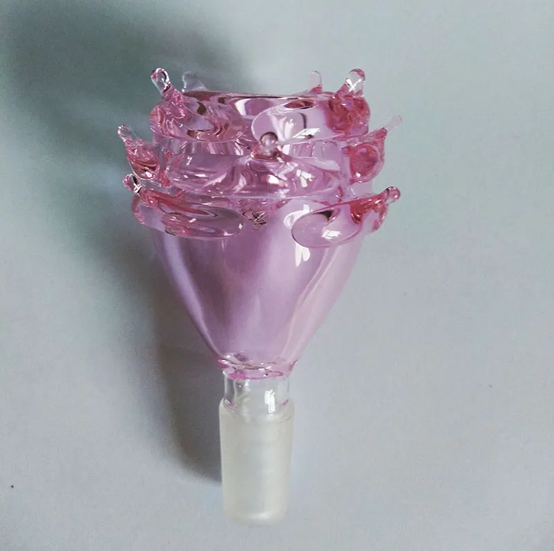 Glasspire Rose Water Pipe: 8CM Height, Dry Herb Dab Rig With Bowl And ...