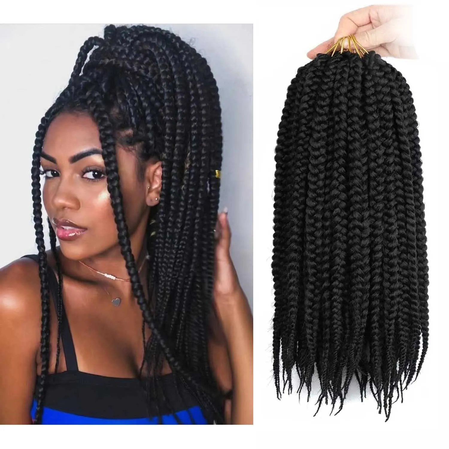 Bohemian Pre Looped Crochet Hair Crochet Micro Braidss 14 Box Crochet ...
