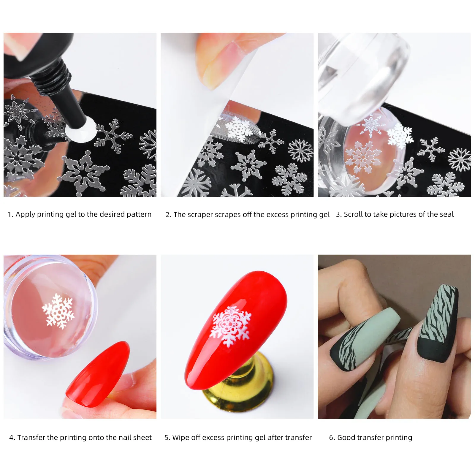 Freedom Creating Nail Art Level Set: Clear Silicone Head Templates ...
