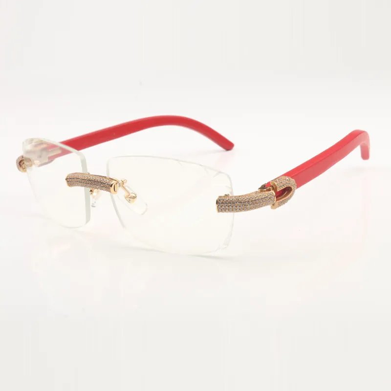 New Diamond Glasses Frame 3524015-A with Natural Wood Legs and 58mm ...