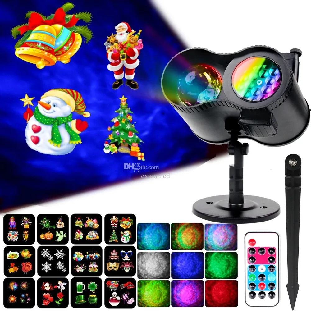Christmas Projection Lighting Effects Projector With 12 Patterns ...