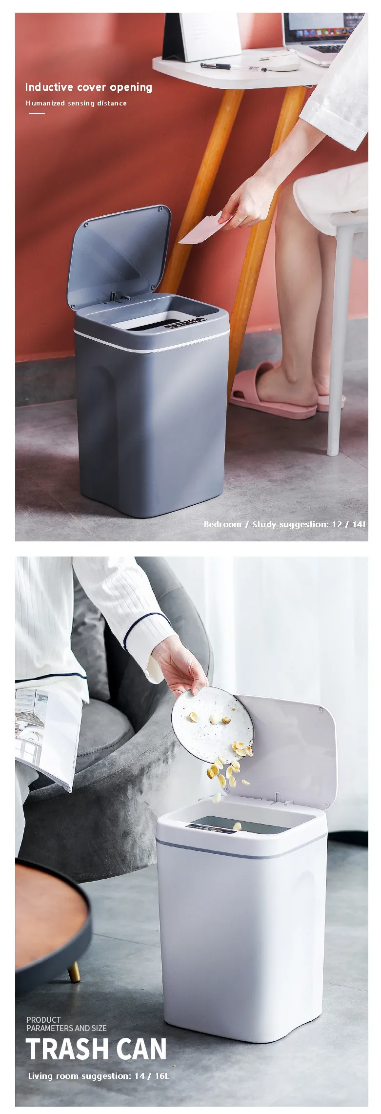 Smart Induction garbage trash can with Automatic Sensor and Touch ...