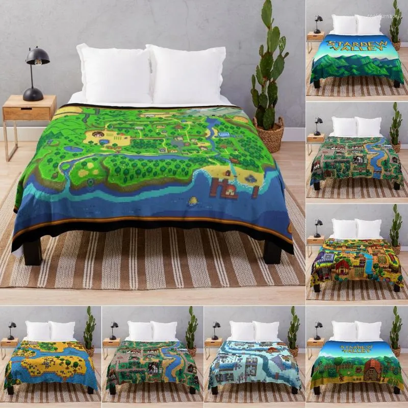 Dreamland Electric Blanket Stardew Valley Map Throw Blanket Anime Ultra ...