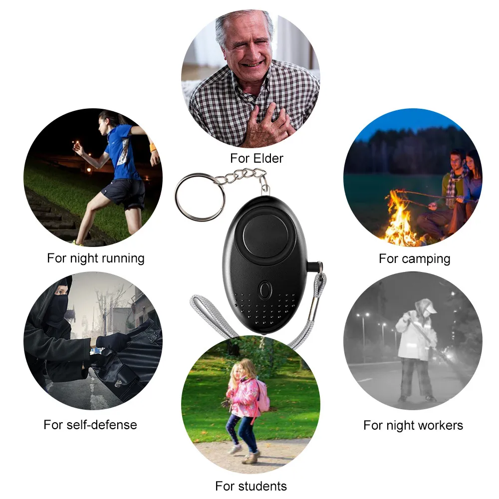 Loud 130dB Safety Alarm Keychain - Personal Security Emergency Alert ...