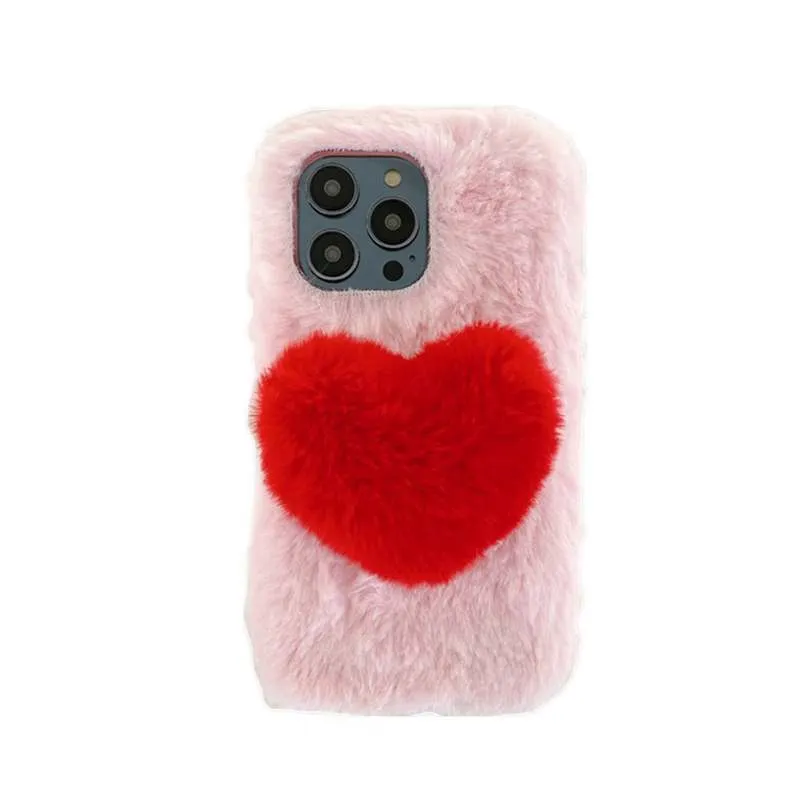 3D Heart Love Phone Cases For IPhone 17 16 15 Plus 14 Pro Max 13 12 XR ...
