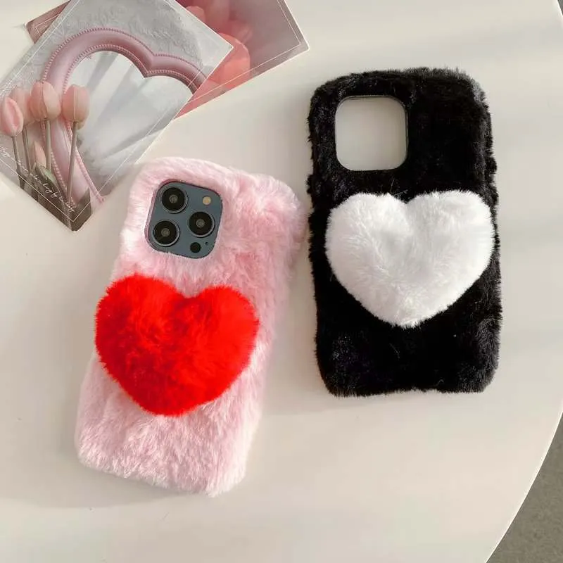 3D Heart Love Phone Cases For IPhone 17 16 15 Plus 14 Pro Max 13 12 XR ...