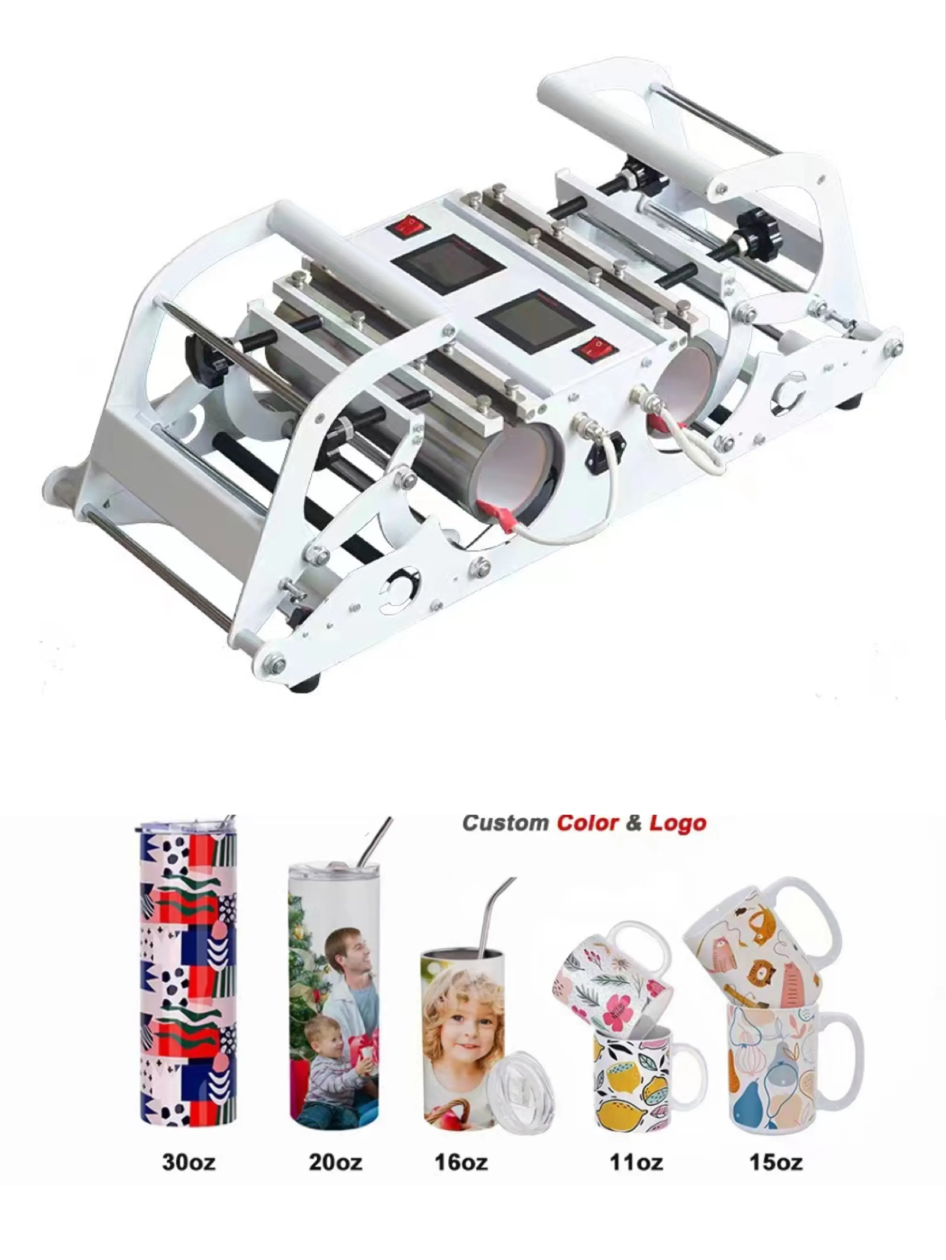 Wholesale Double Station Tumbler Press Sublimation Mug Printer ...