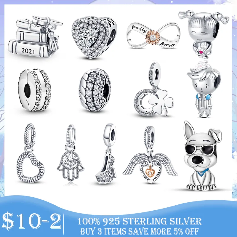 DHgate.com:925 Sterling Silver Compass Graduation Book Charm Beads for ...
