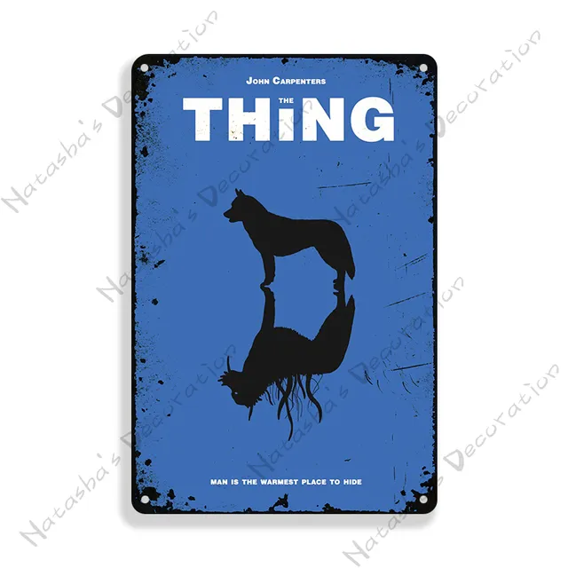 1982 Película De Terror The Thing Metal Pintura Rusty Cafe Home Bar Pub ...