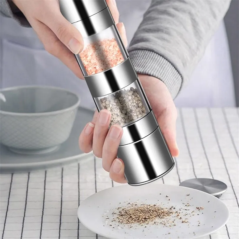 DHgate.com:Mills Portable 2 In 1 Stainless Steel Manual Pepper Salt ...