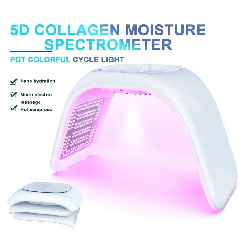 Advanced 5D Collagen Light Therapy Lamp Therapy Facial Mask With Steam ...