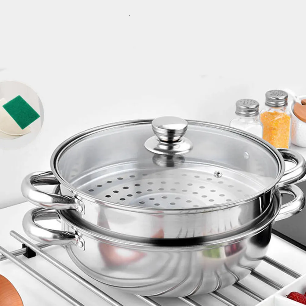 DHgate.com:Double Layer 28cm Stainless Steel Steamer Stockpot ...