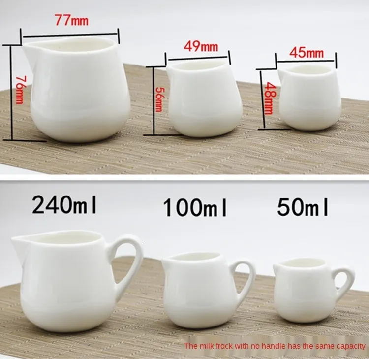 Ceramic Creamer Pitcher & Sugar Bowl Set - Elegant White Milk Pot ...