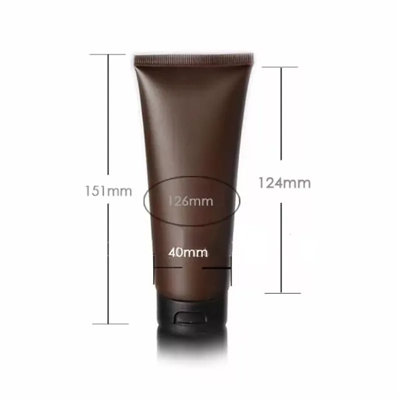 Lotion Tube Containers: 100ml Plastic Squeeze Bottles, Brown Soft Tubes ...