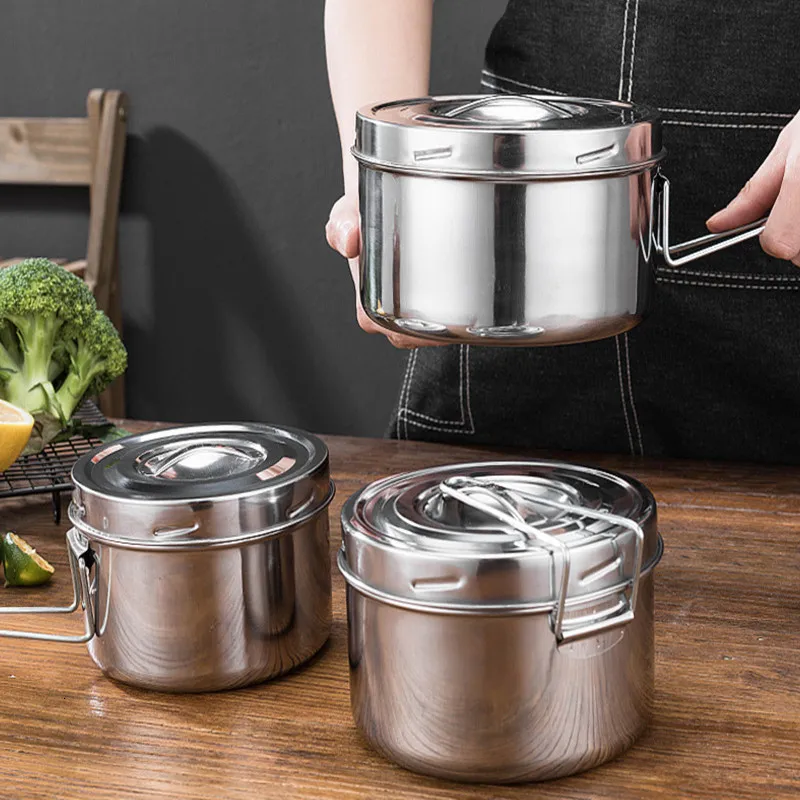 Lunch Boxes Stainlesss Steel Rotary Switch Leak Proof Picnic Box Lunch ...