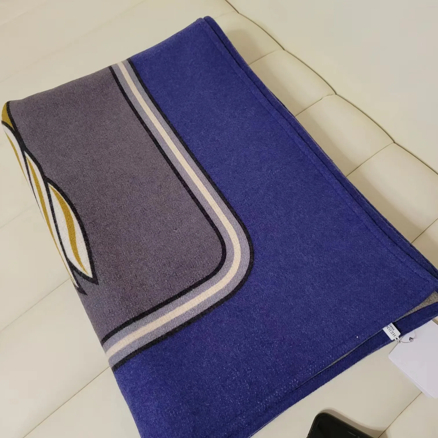 Nevy Blue Wool Blanket Thick Large Designer Print... From Yangyang39180 ...