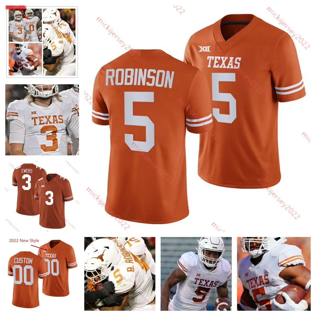 Texas Longhorns Football Jersey Custom Stitched Mens Texas Longhorn ...