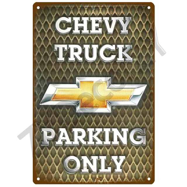 Chevy Metal Painting Tin Sign Plate Wall Vintage Art For Vintage Retro ...