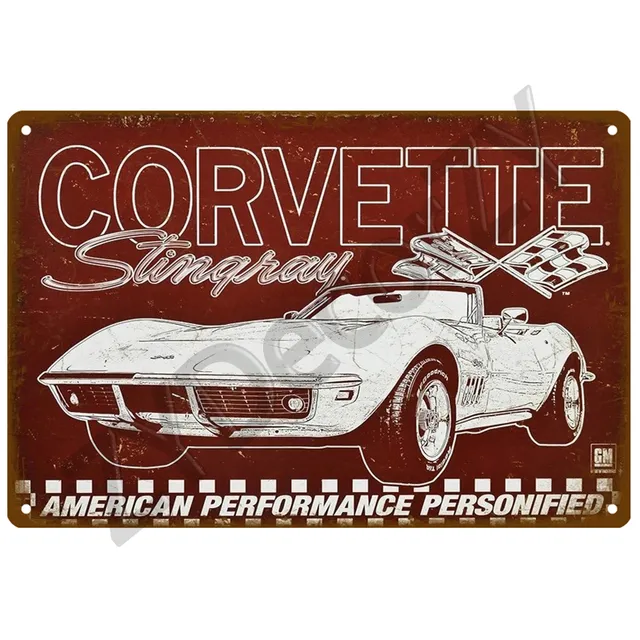 Chevy Metal Painting Tin Sign Plate Wall Vintage Art For Vintage Retro ...