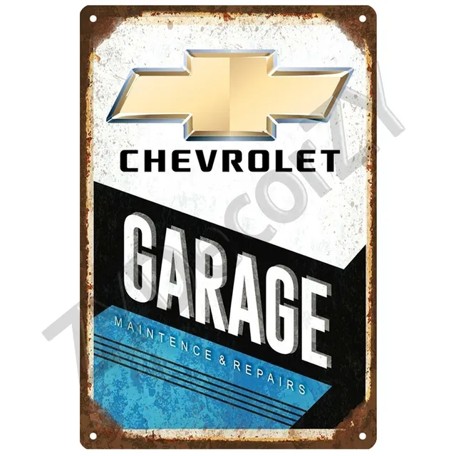 Chevy Metal Painting Tin Sign Plate Wall Vintage Art For Vintage Retro ...