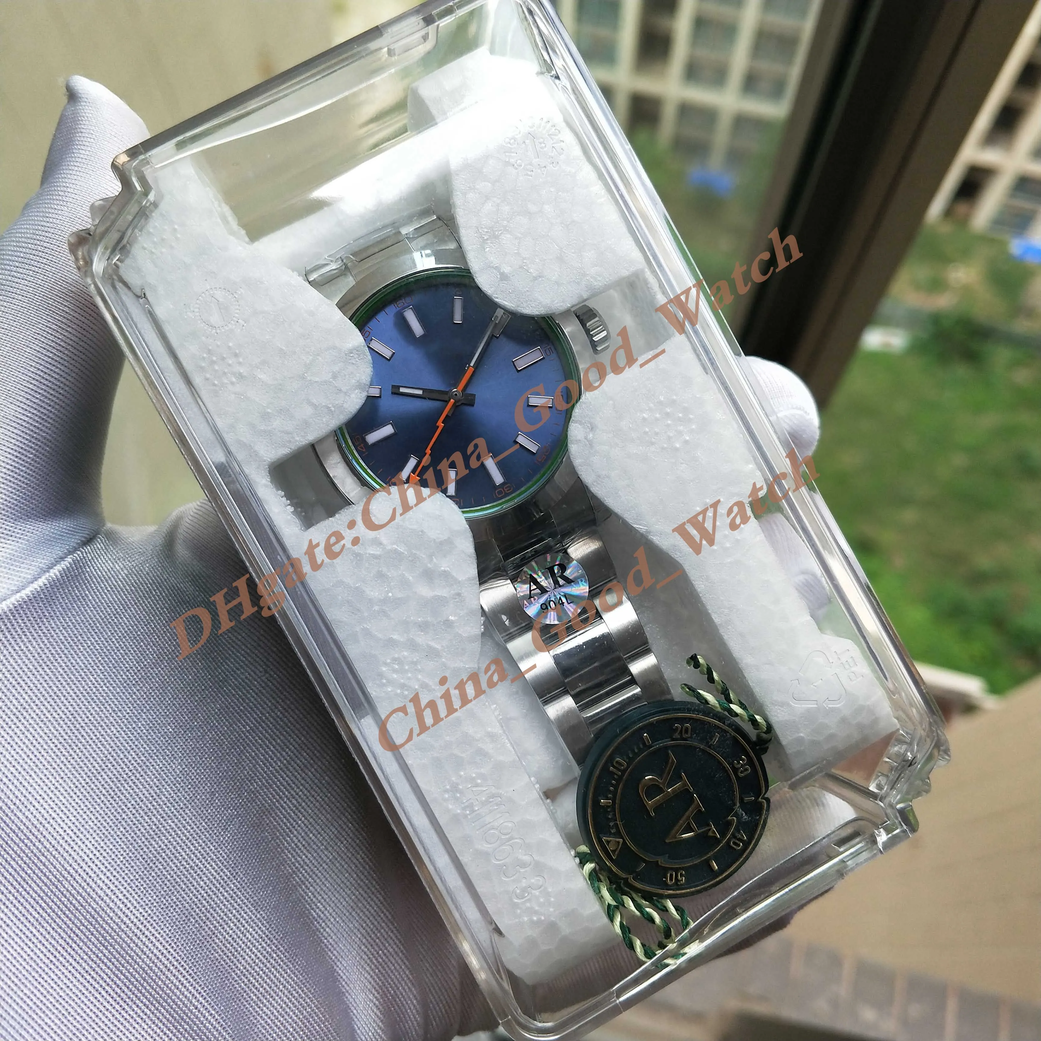 2 Tone Automatic Dive Men's Wristwatch: 40mm Blue Dial 904L Steel 3131 ...