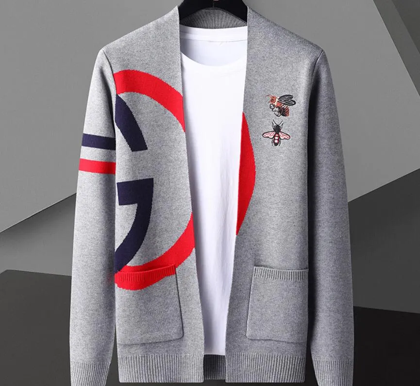 Mens Designer Sweaters Fall Knit Cardigan: Casual Letter Print Jacket ...
