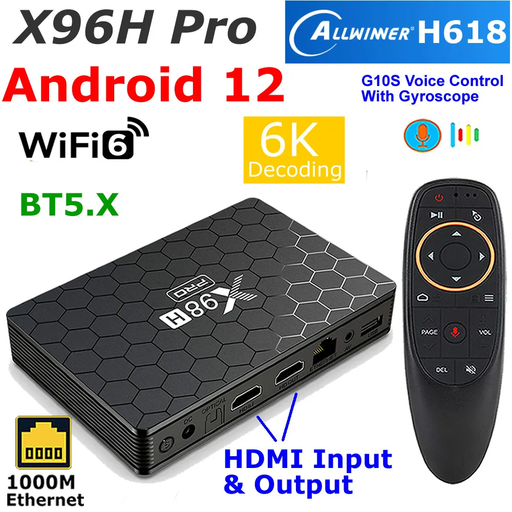 DHgate.com:X98H PRO Android TV Box: 4K UHD Streaming Media Player, 4GB RAM, 32/64GB ROM ...