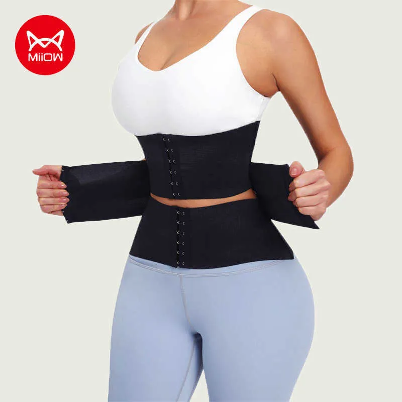 MiiOW Slimming Belt Segmented Abdominal Binder Latex Waist Shapewear ...