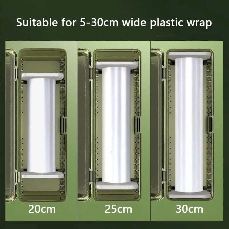 Saran Wrap Dispenser With Cutter Plastic Wrap Cutter, Food Freshness ...