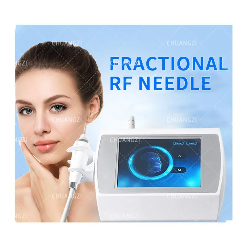Salon Grade Round RF Microneedling Machine With Cryo Cold Hammer ...