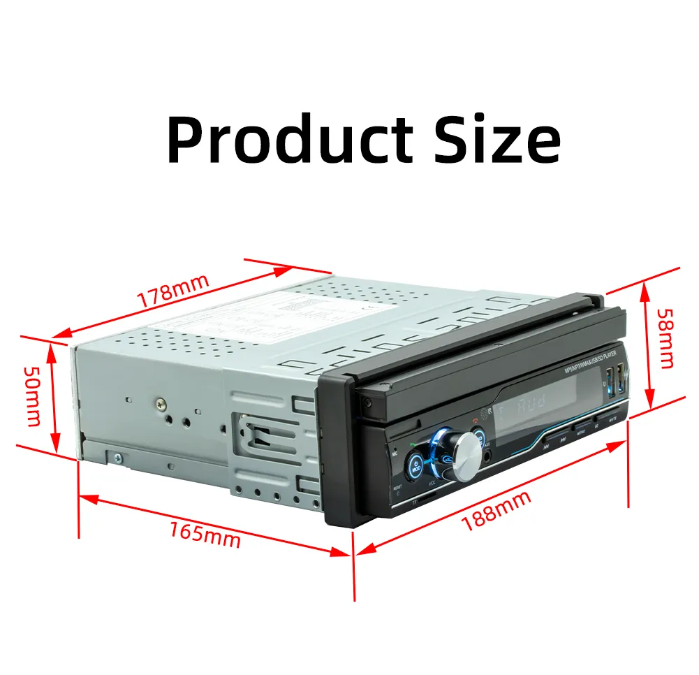 Single Din Touchscreen Radio With Apple Carplay & Android Auto, 7 Inch ...