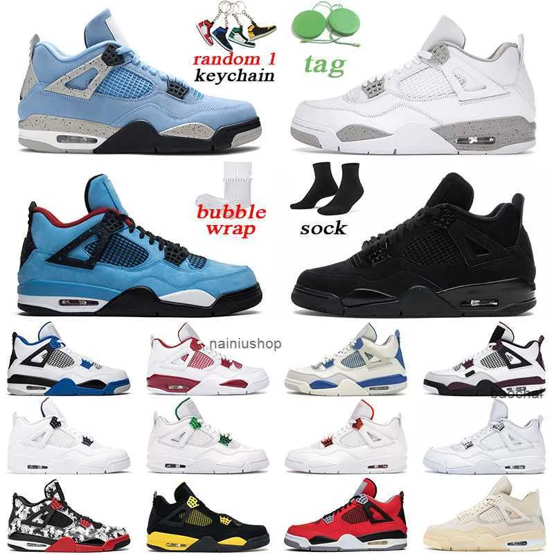 Cactus Jack 4s Mens Basketball Shoes Black Cat, University Blue, White ...